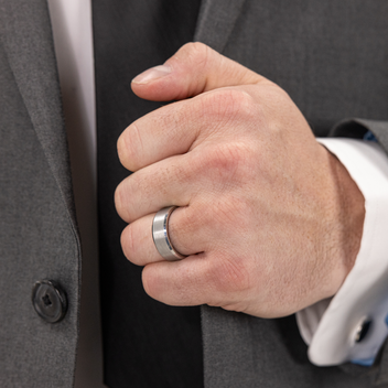 Groove Ring: 24k Gold Tungsten Ring w/ Comfort Grooves