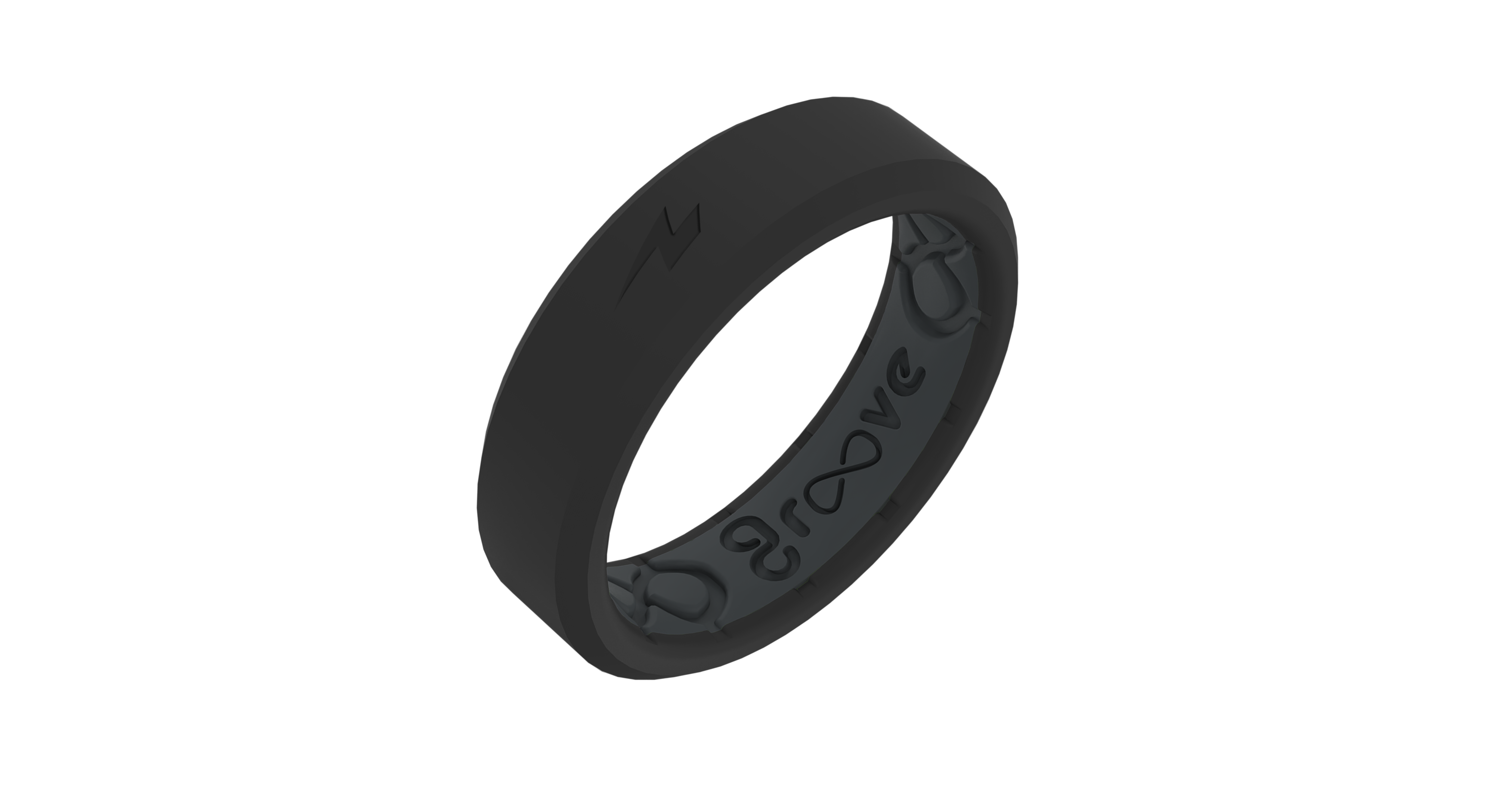 Groove Life Zeus Midnight Black Thin Silicone Ring
