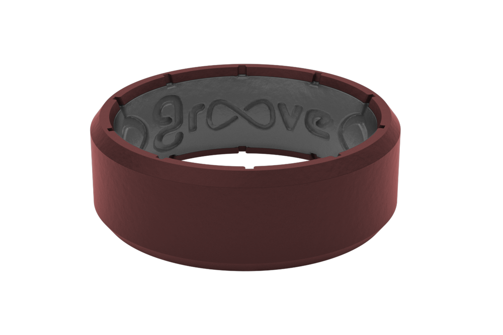 Groove Life Edge Crimson & Grey Premium Silicone Ring