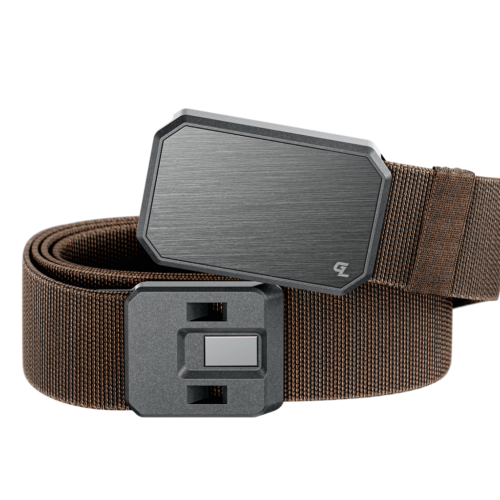 Dark Earth Belt With Gun Metal Buckle from Groove Life