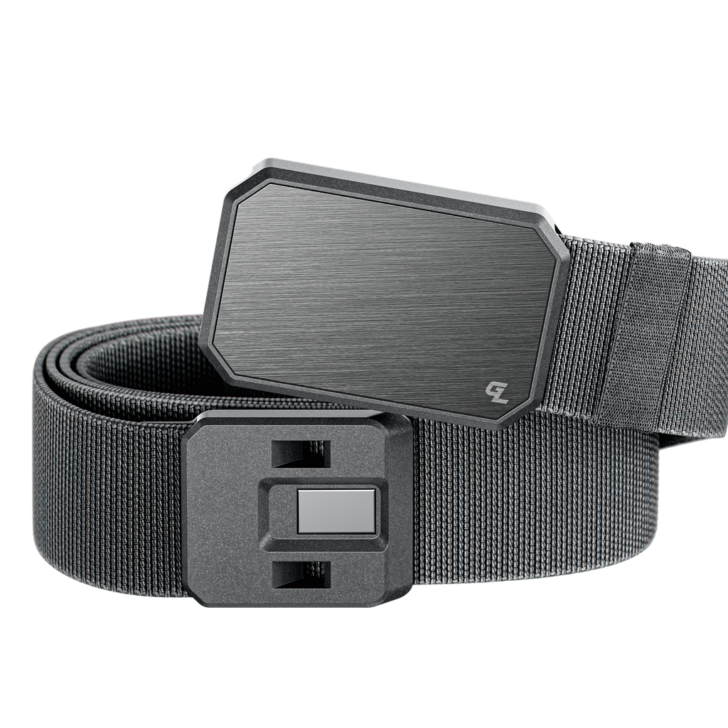 Grey Belt With Gun Metal Buckle from Groove Life