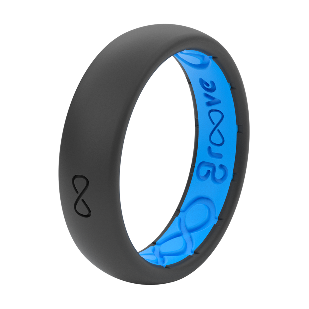 Groove Women's Silicone Wedding Band | Deep Stone Grey
