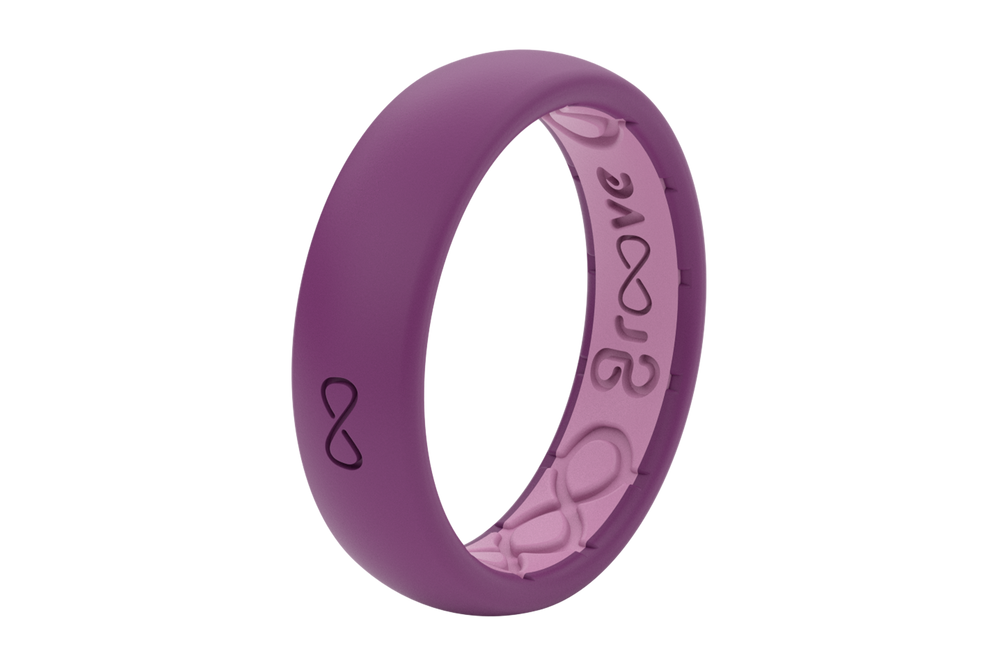 Groove Silicone Wedding Band | Lilac Purple