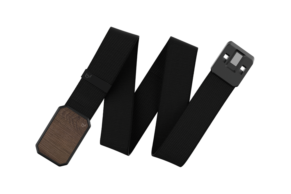 Black Belt With A Walnut Buckle from Groove Life