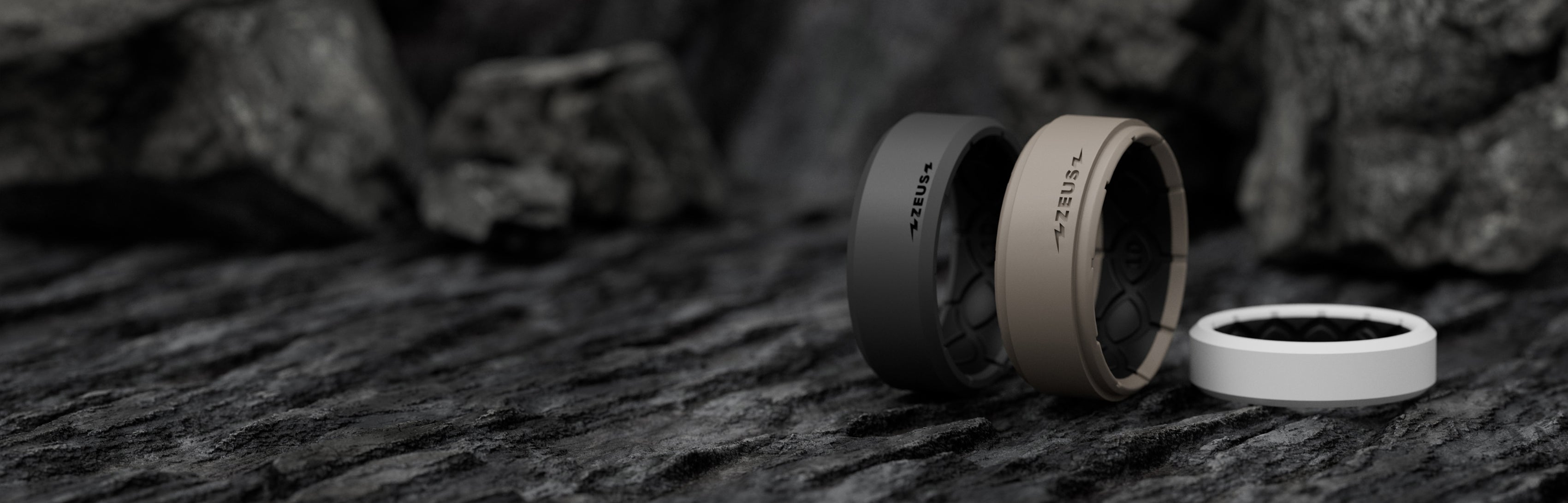 Zeus Silicone Ring with 3 Rings Fused into 1 Ultra Durable Band ...