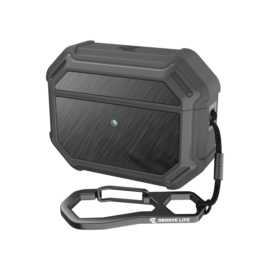 Groove Case Gun Metal/Black Aluminum for AirPods Pro