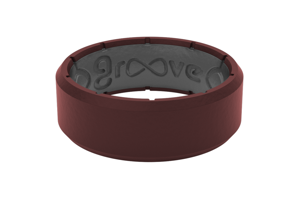 Groove Life Edge Crimson & Grey Premium Silicone Ring