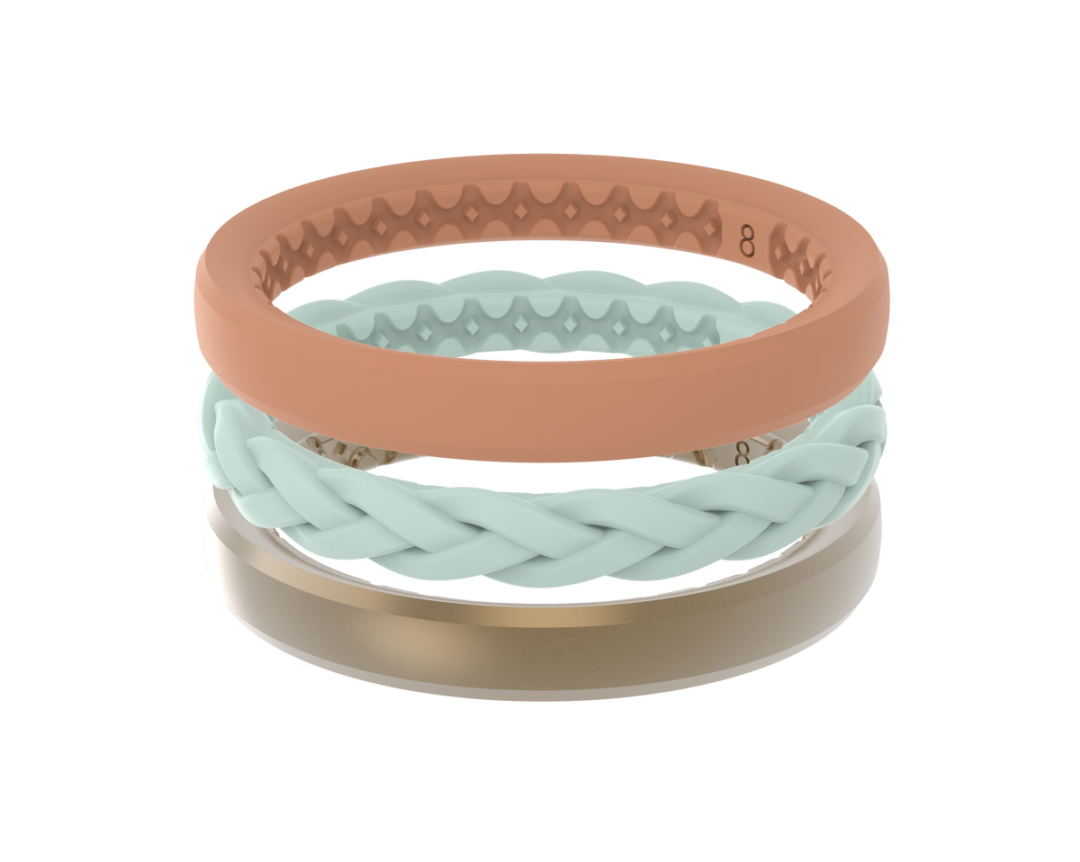 stackable rubber wedding rings