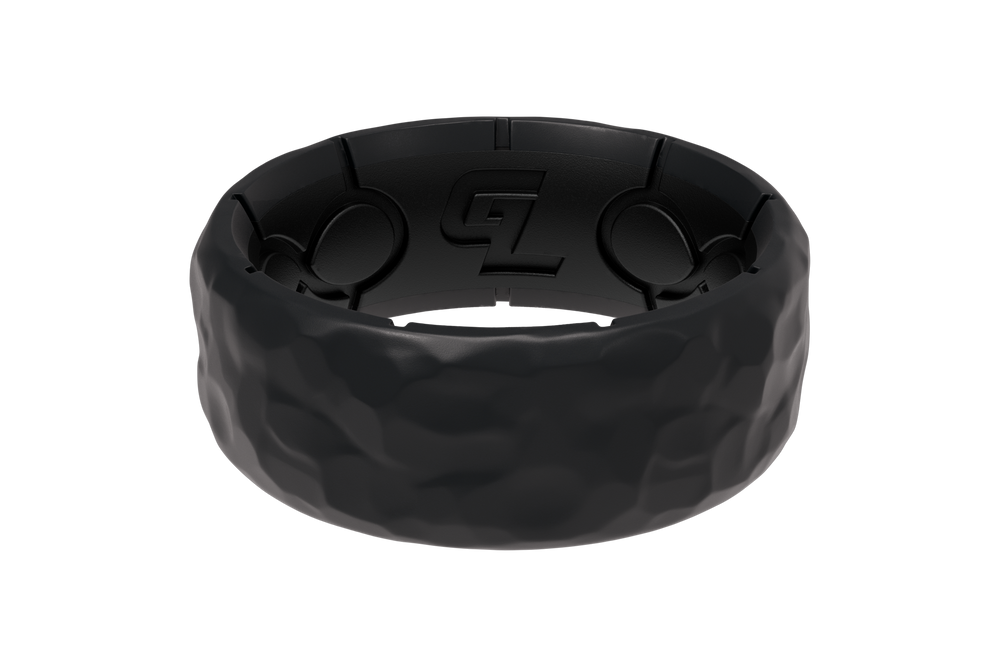 Zeus Hammered Graphite Ring